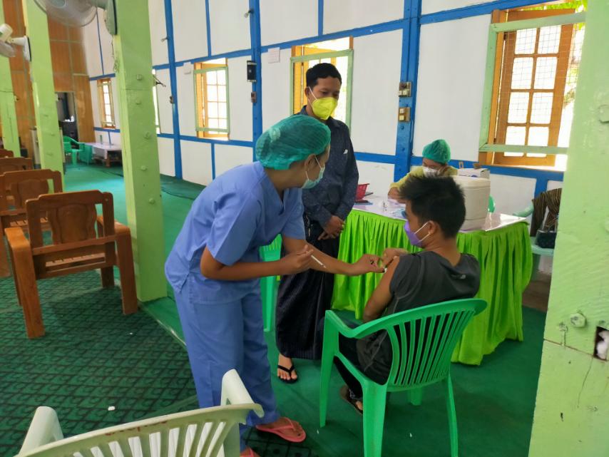 ပခုက္ကူမြို့၌ ကိုဗစ် ၁၉ရောဂါ ကာကွယ်ဆေး သတ္တမမြောက်နေ့ ဆက်လက်ထိုးနှံလျက